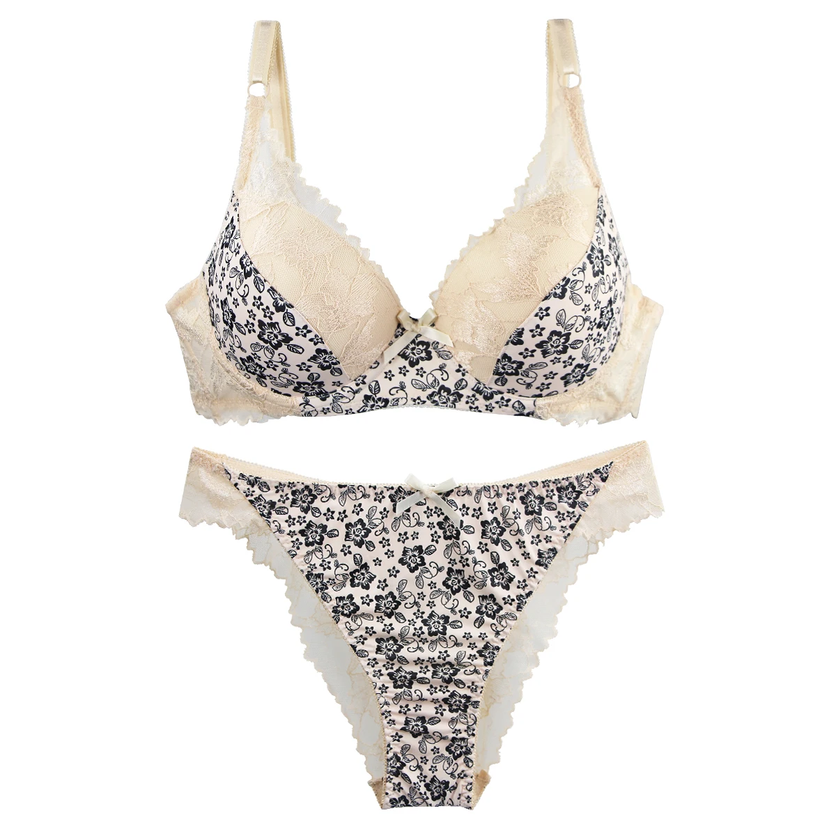 2024 New Sexy Push Up Bras Set BCDE White burgundy Beige Black Green ...