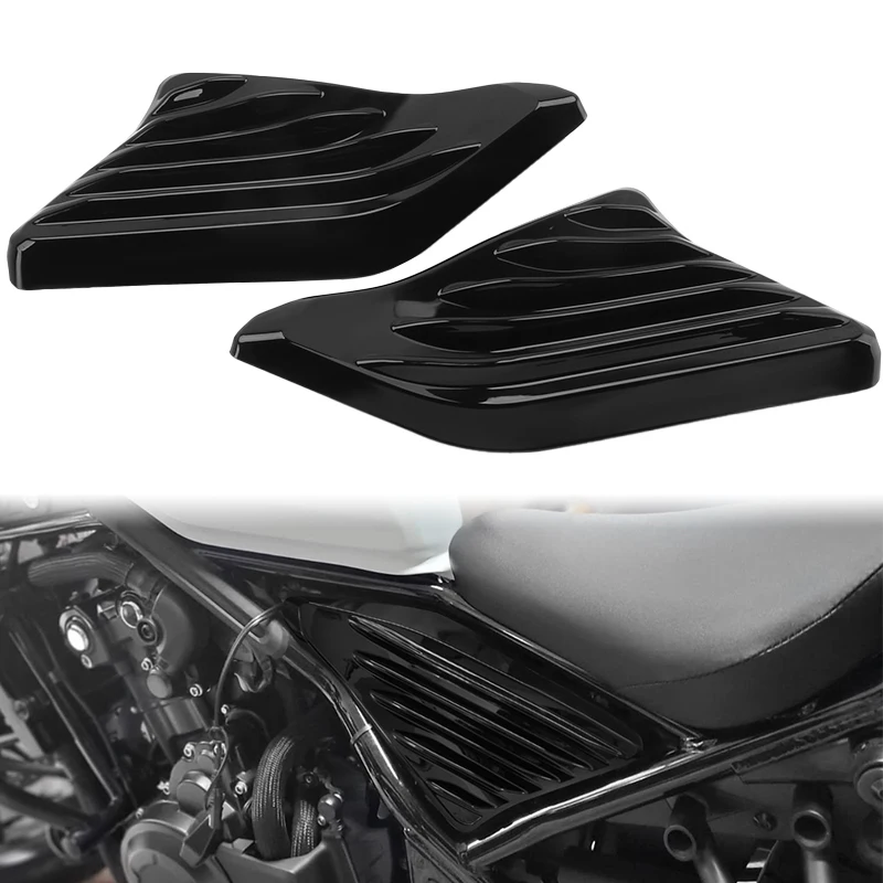 Motorcycle Side Frame Cover Bright Black Panel Engine Fairing For Honda ...