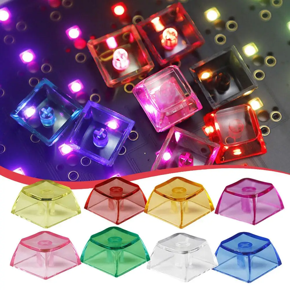 9-Colors-Transparent-Mechanical-Keyboard-Keycaps-Blank-Backlit-Keycaps ...