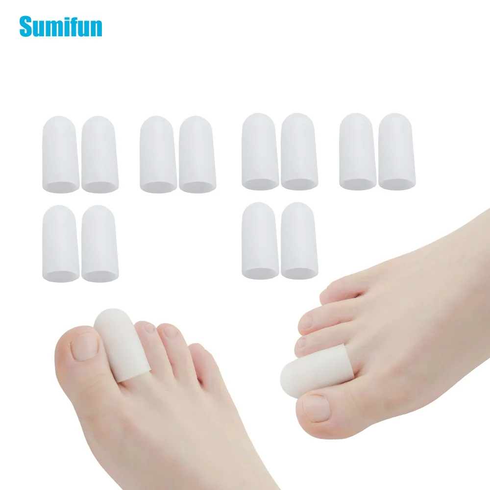 6Pcs=3Pairs Soft Silicone Tube Toe Protector Foot Corn Blisters ...