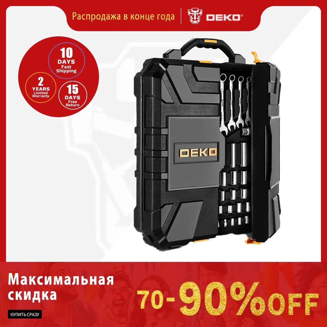 DEKO-DKMT192-Professional-Car-Repair-Tool-Set-Auto-Ratchet-Spanner ...