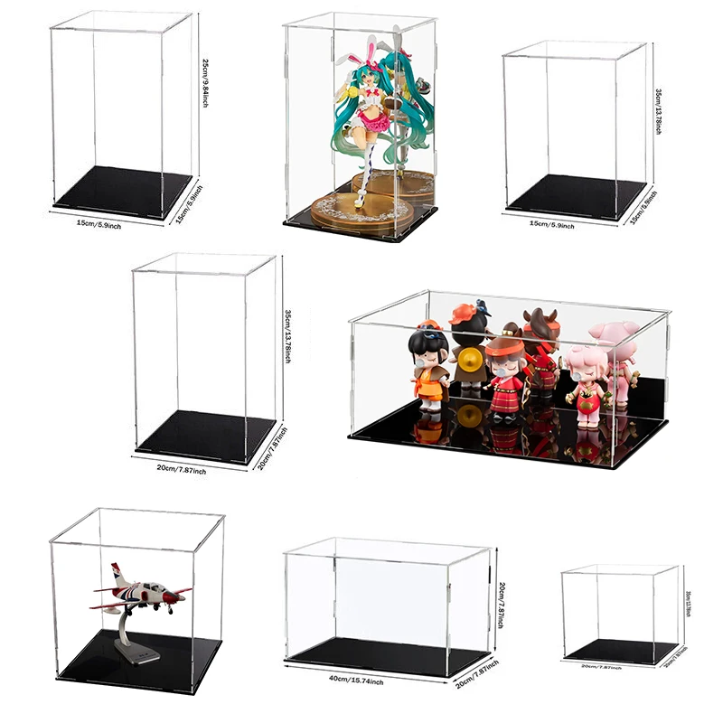 Acrylic-Display-Case-Clear-Display-Box-Countertop-Cube-for-Collectibles ...