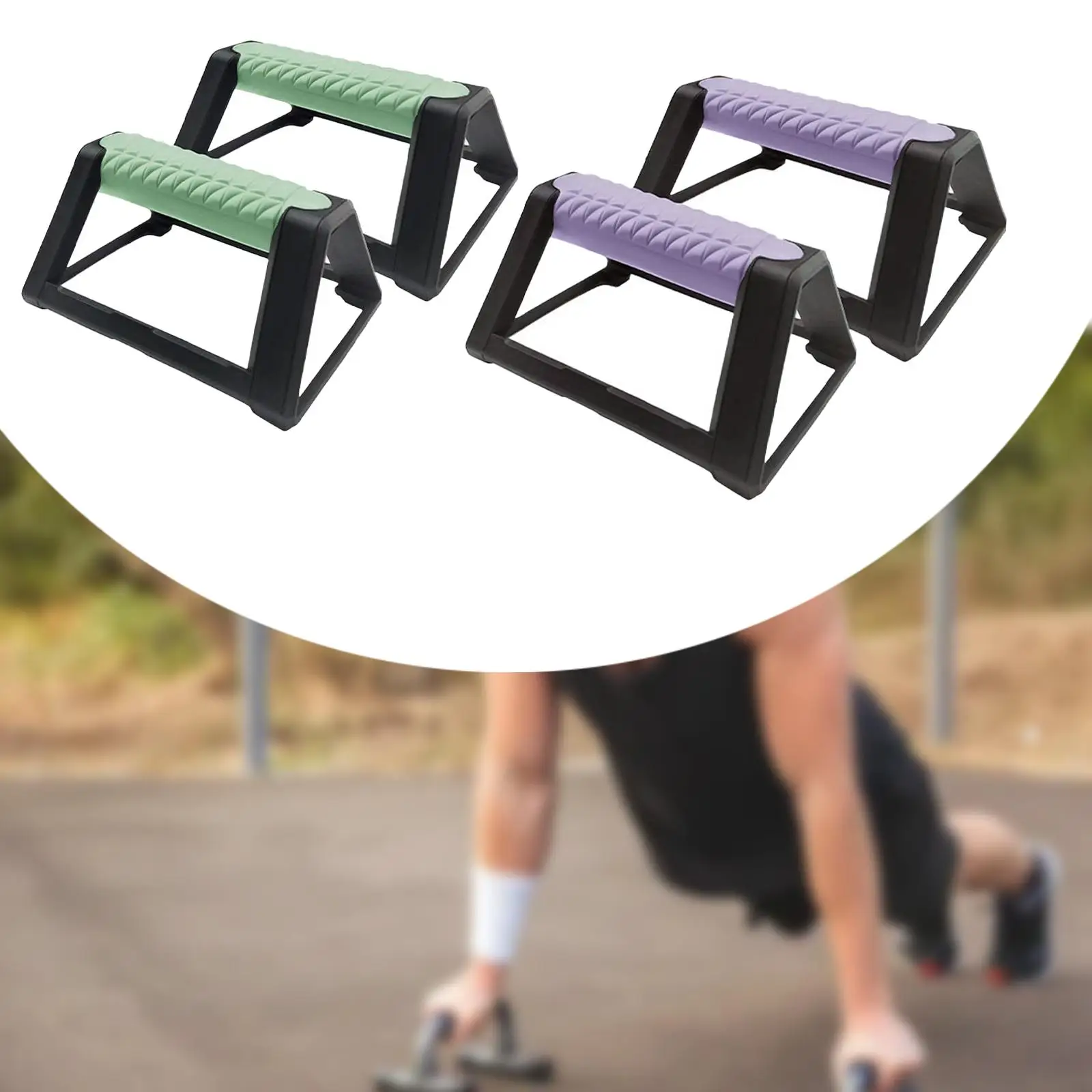 Push up Bars with Nonslip Base Exercise Floor Workouts Strength ...