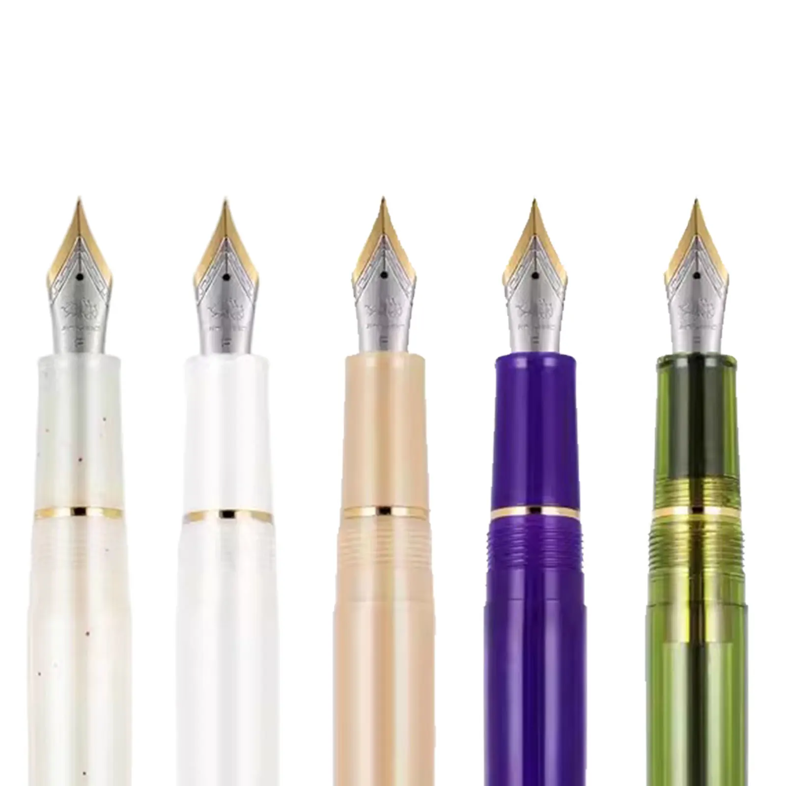 Jinhao-82-Acrylic-Fountain-Pen-Spin-Golden-EF-F-Nib-Elegante-writing ...