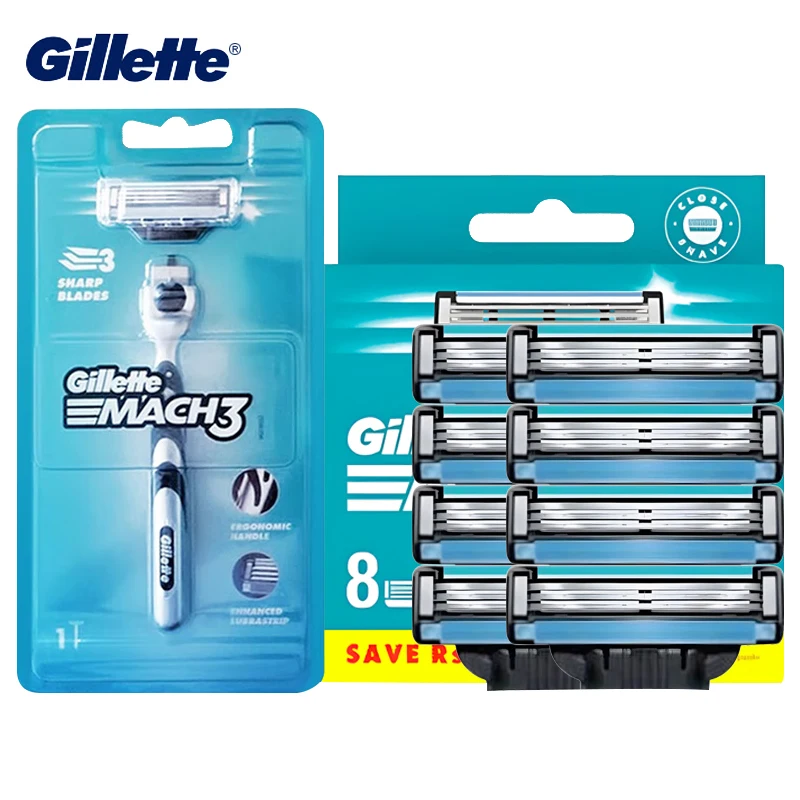 Gillette-MACH-3-Manul-Razor-3-Layers-Blade-Quick-Shaving-Shaver-for-Men ...