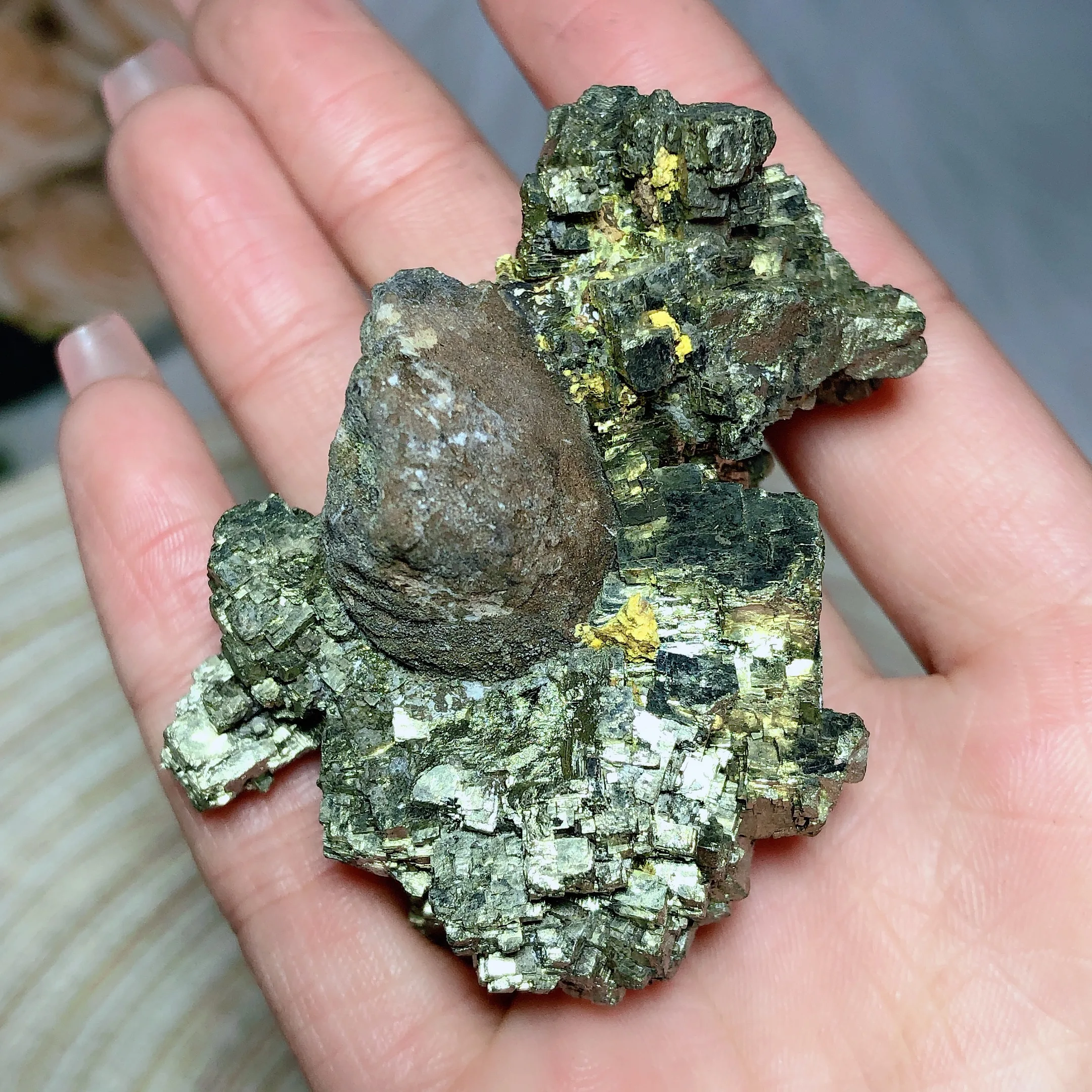 Natural-Crystals-Septarium-With-Pyrite-Raw-Stone-Energy-Reiki-Healing ...