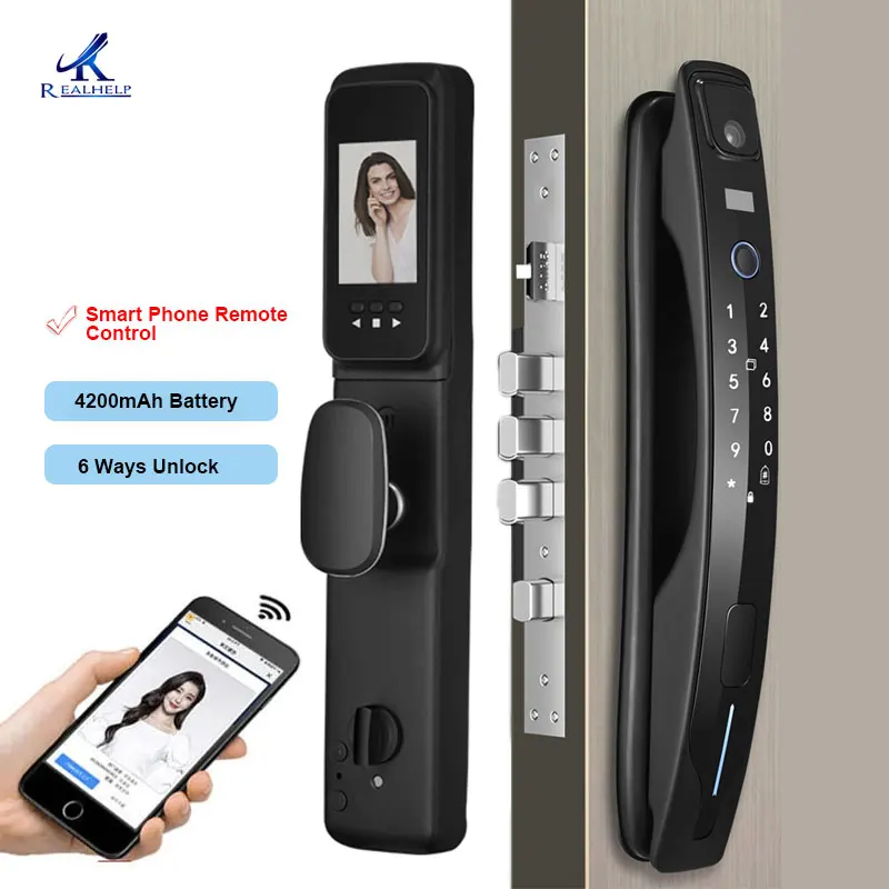 Backlit Keypad Camera View Digital Door Lock Newest Fingerprint Lock ...