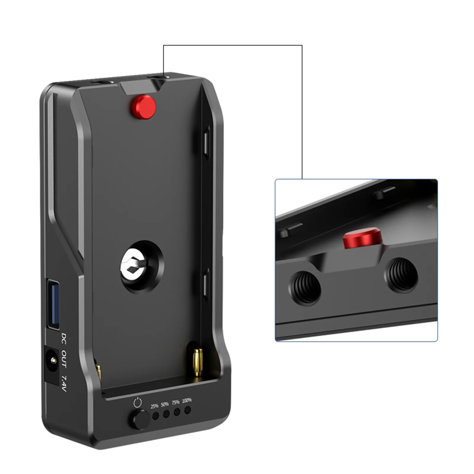 Np-f Battery Charger Metal Battery Adapter Plate Type-c Cold Shoe ...