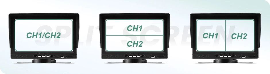 7 Inch Quantum Screen QLED AHD DVR 2CH Monitor for Trucks, Parking and ...