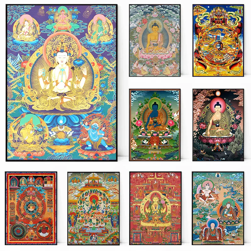 Buddhist Poster Bodhisattva Buddha Canvas Printing Posters Buddhist ...