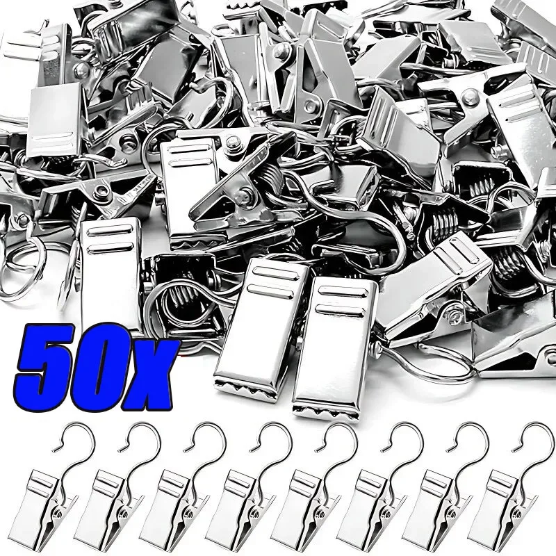 Clips-de-acero-inoxidable-para-cortina-soporte-de-alambre-para-colgar ...