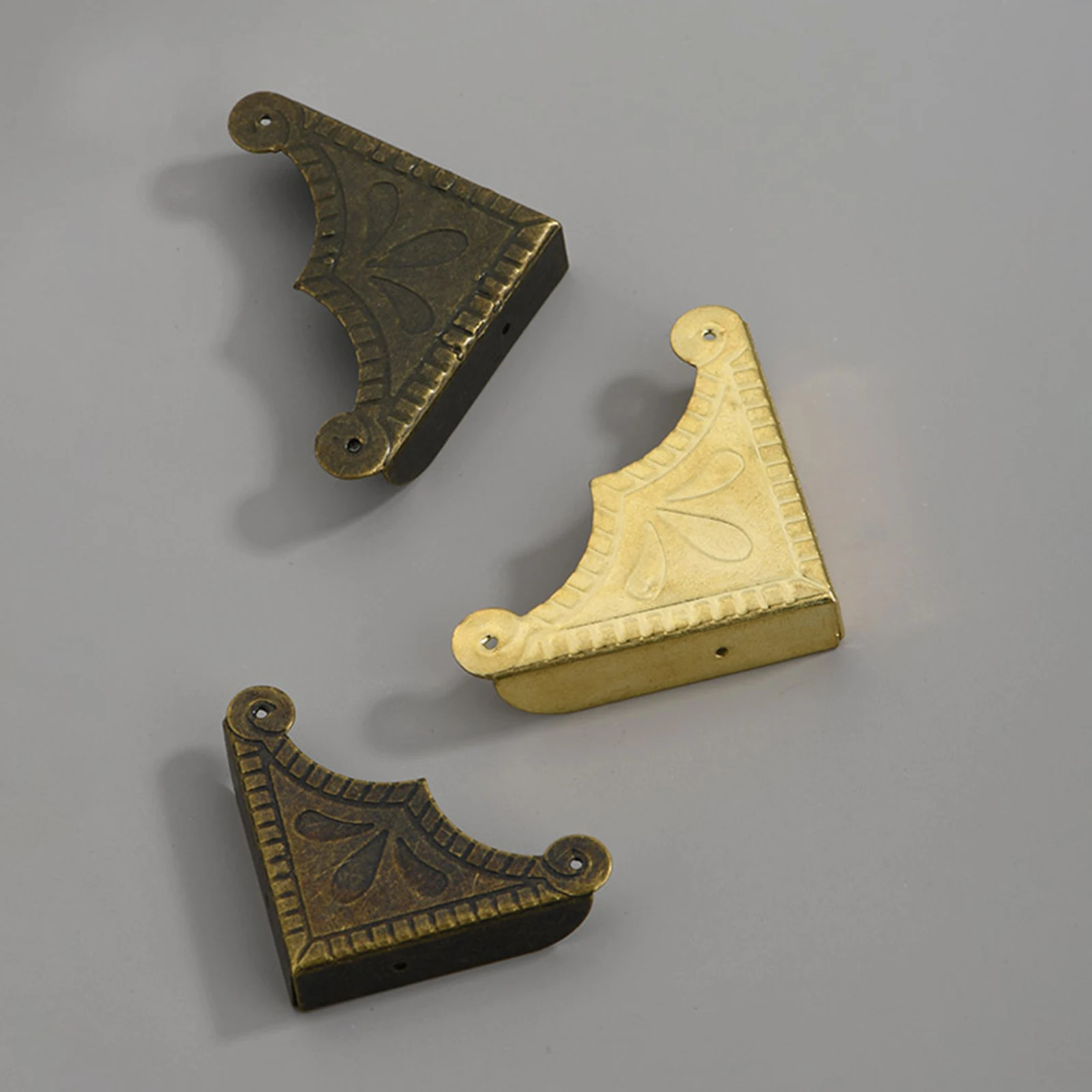 4PCS-Antique-Brass-Jewelry-Gift-Box-Wooden-Corner-Protector-Guard-For ...