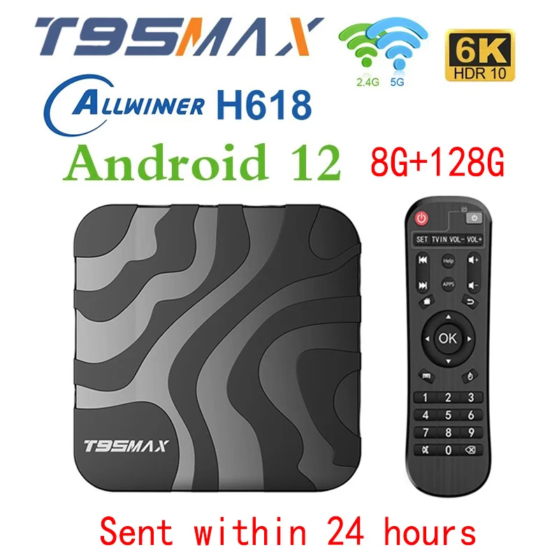 2024-T95-max-TV-box-Android-12-AllWinner-H618-Wifi-2-4G-5G-4K-HD ...