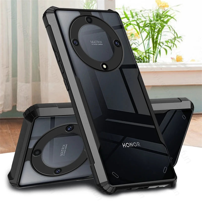 Honer Magic 5 Lite 5G Case Transparent Acrylic TPU Back Cover For Honor ...