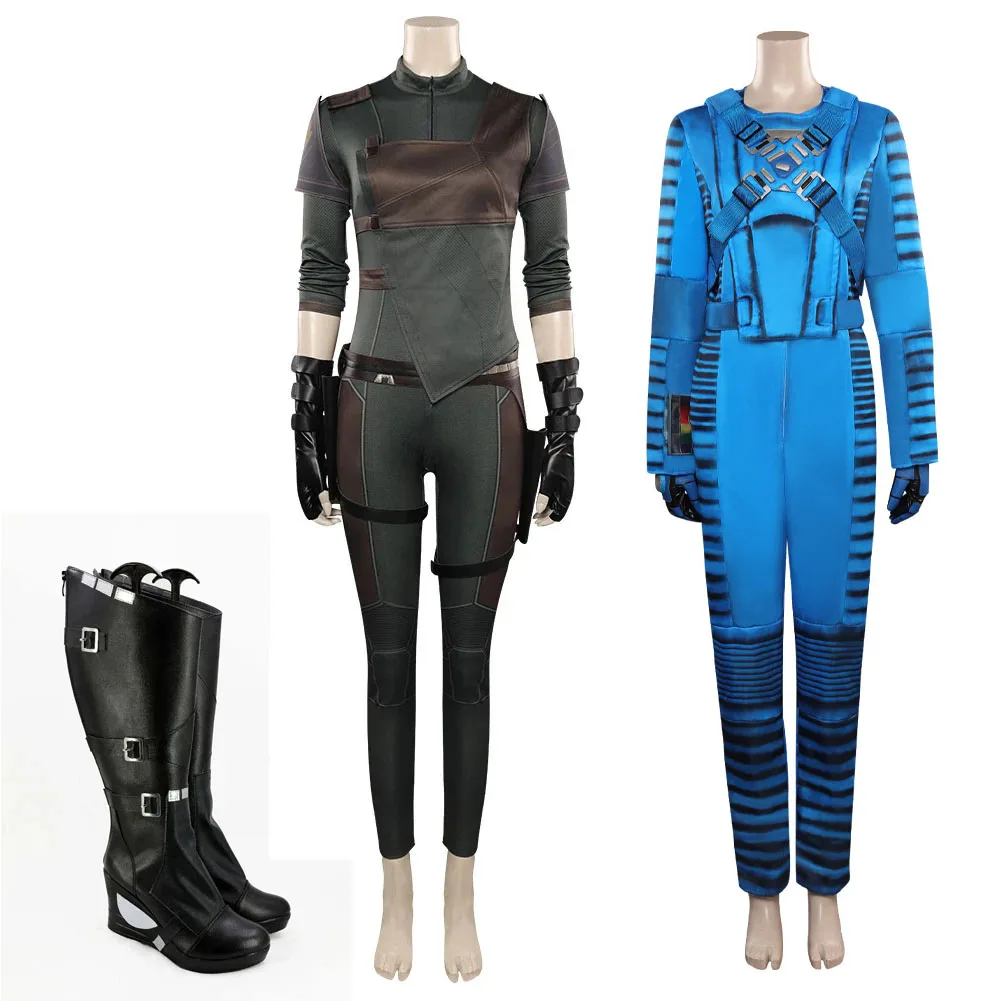 Female Gamora Cosplay Costume Jumpsuit Vest Belt Outfits For Adult ...