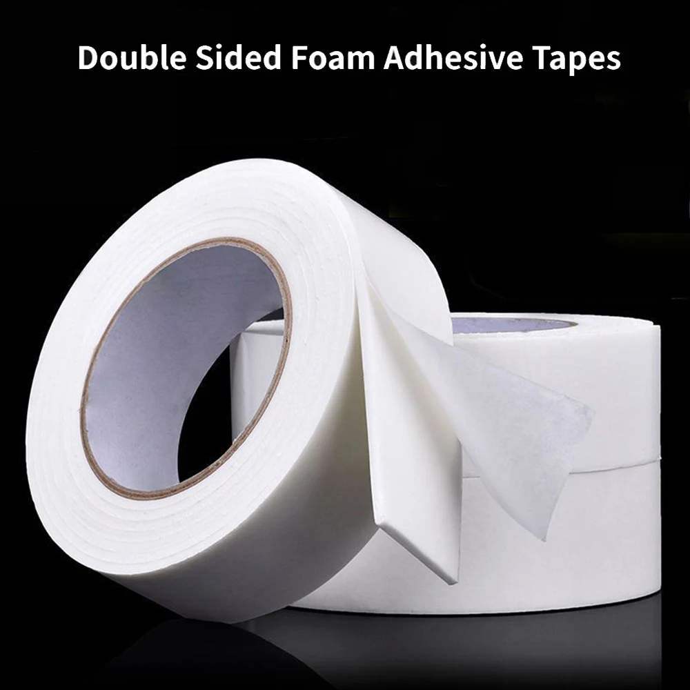 3 Meter Double Sided Foam Tapes White Sponge Adhesive Tape For Mounting Fixing Pad Sticky School ...