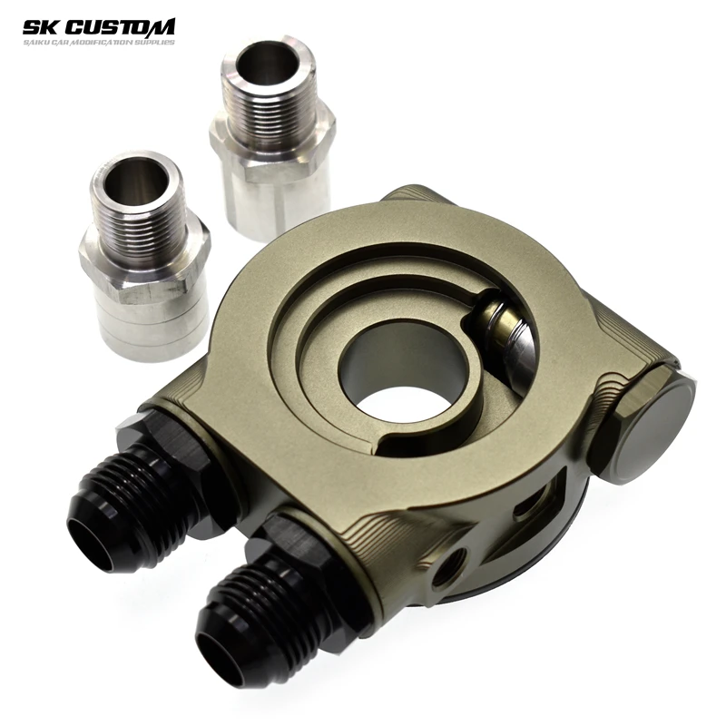 Oil Radiator Adapter Car Aluminum Universal Filter Modification Oil ...