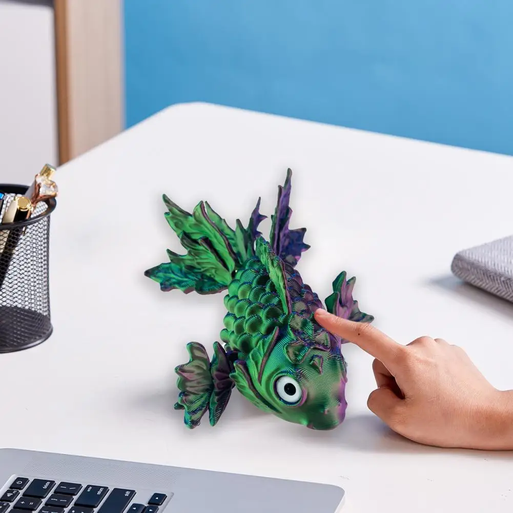 Fish-Model-Fish-Action-Figure-Colorful-Goldfish-Articulated-Action ...