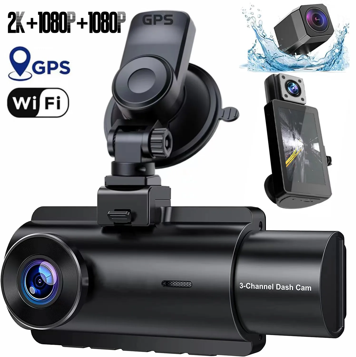 AHD-3-Channel-Dash-Cam-Three-Way-Car-Camera-DVR-2K-Front-And-Rear-Dual ...