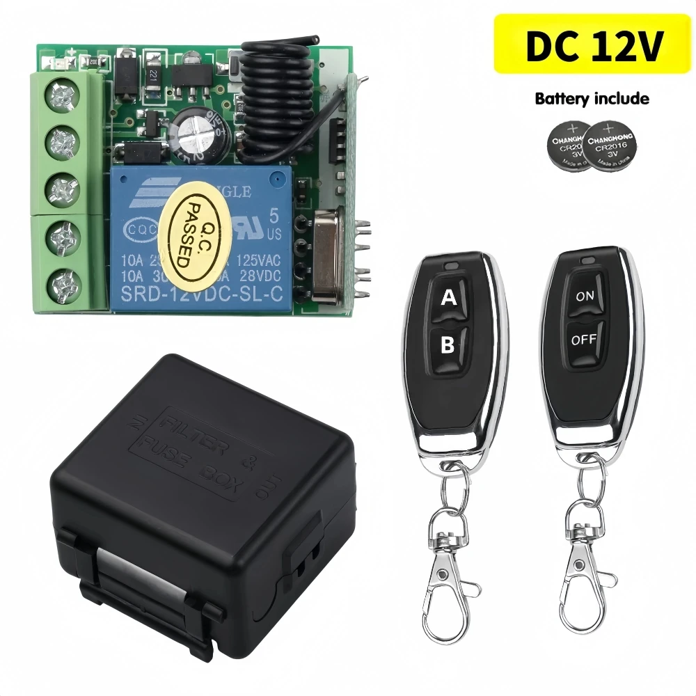 433Mhz-RF-Remote-Control-Wireless-Switch-DC-12V-1CH-rf-Relay-Receiver ...