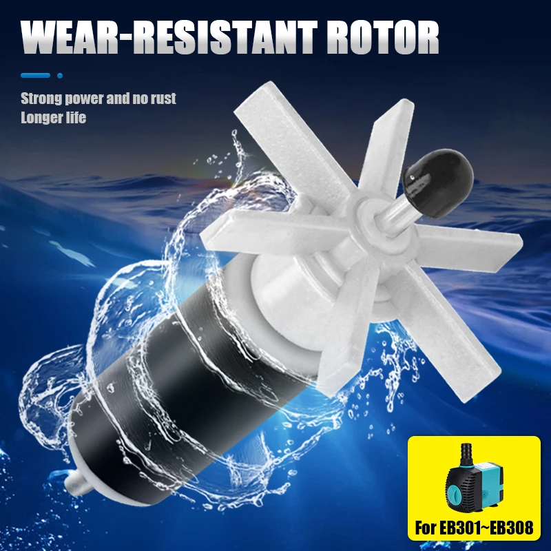 Aquarium Water Pump Replacement Rotor Accessories Steel Shaft Ceramic ...