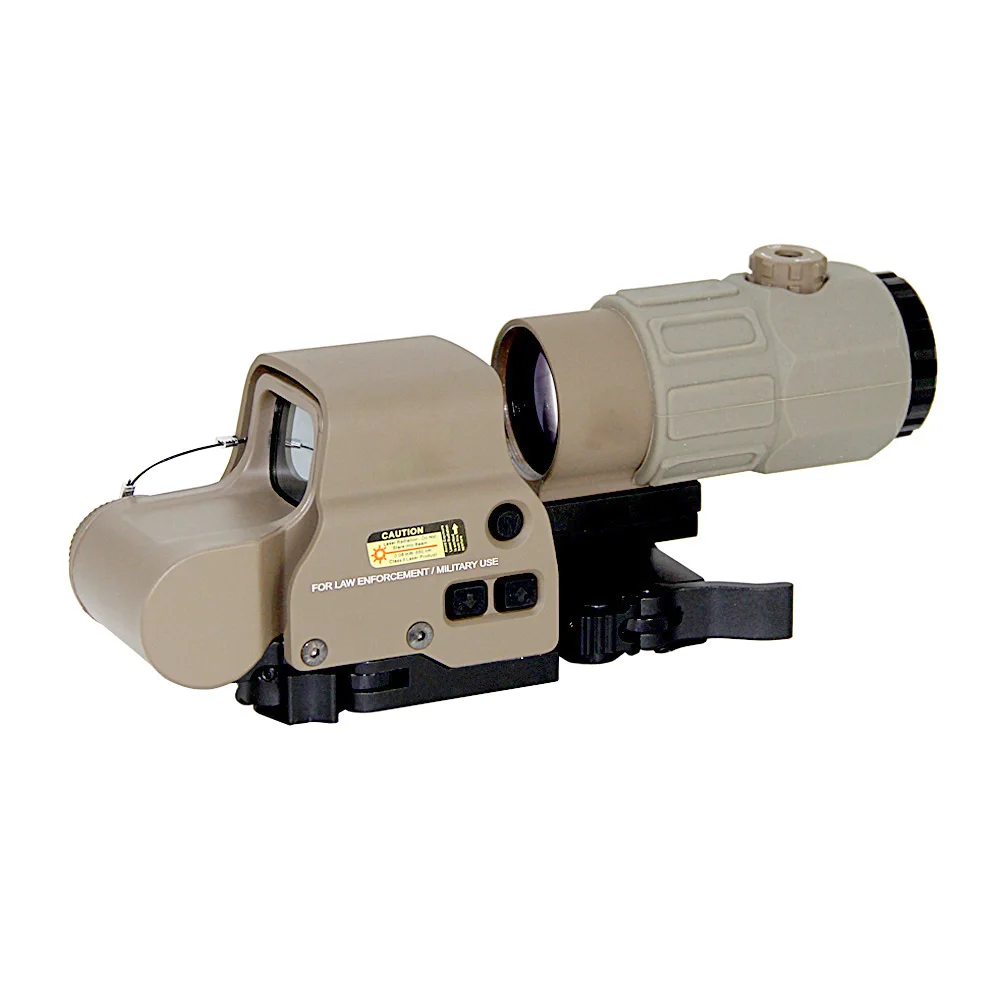Tactical-G45-5X-Magnifier-Scope-And-558-Holographic-Red-Green-Dot-Sight ...