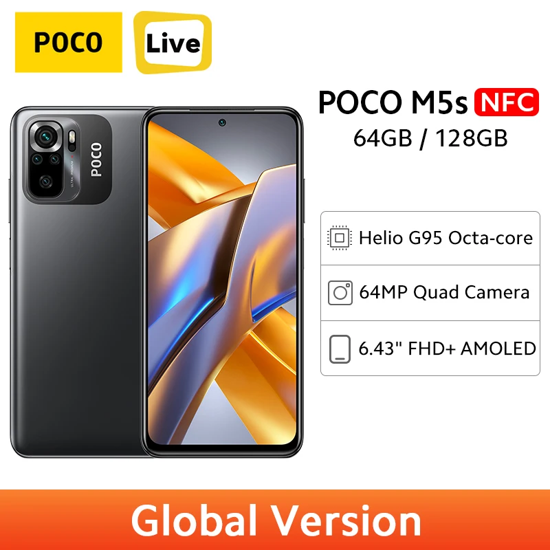 Poco M5s Versão Global 64gb/128gb M5 S Celular 64mp Quad Câmera 6.43 ...