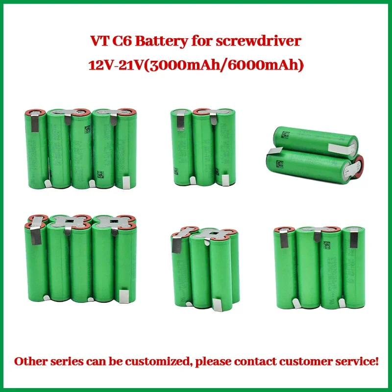 12V-21V-series-connection-VTC6-Battery-Pack-US18650VTC6-3000mah-6000mAh ...