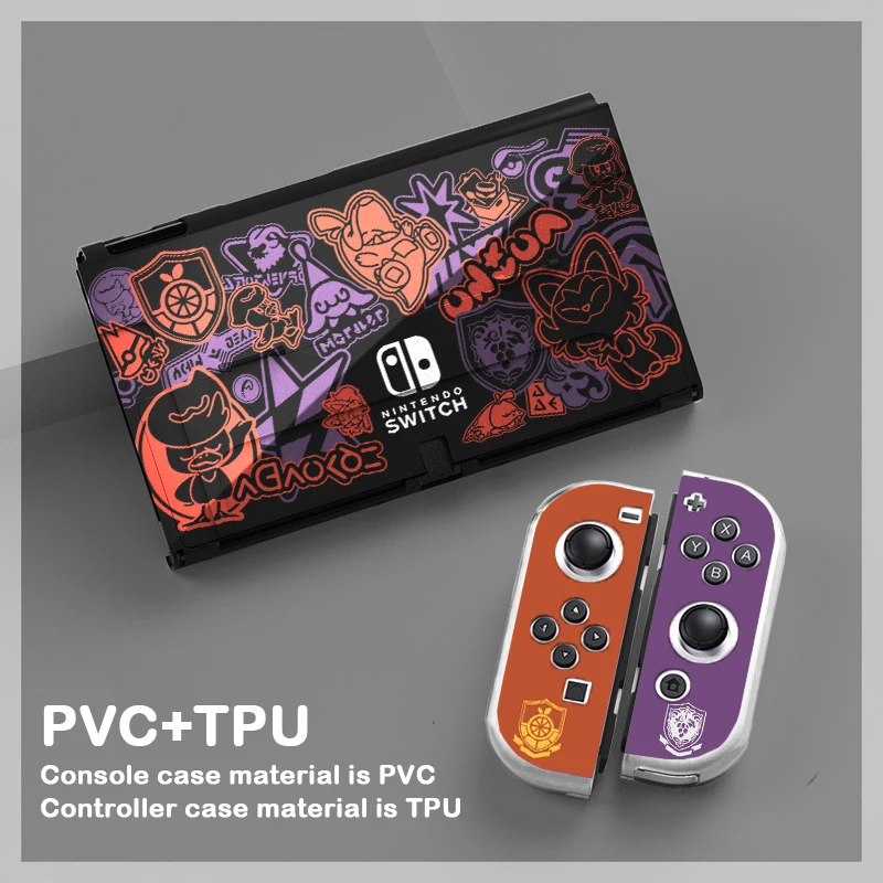 Pm Scarlet And Violet Limited Console Protective Case Tpu Soft Shell Skin Sticker For Nintendo ...