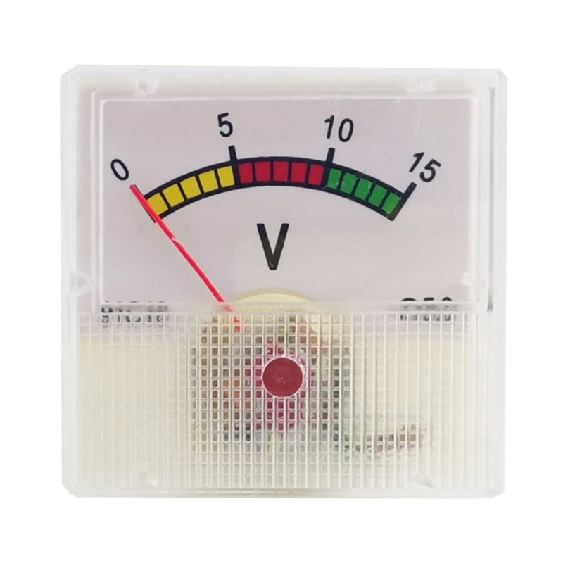 DC15V Voltmeter Analog Panel Meter Mechanical Pointers Type Gauge Meter ...