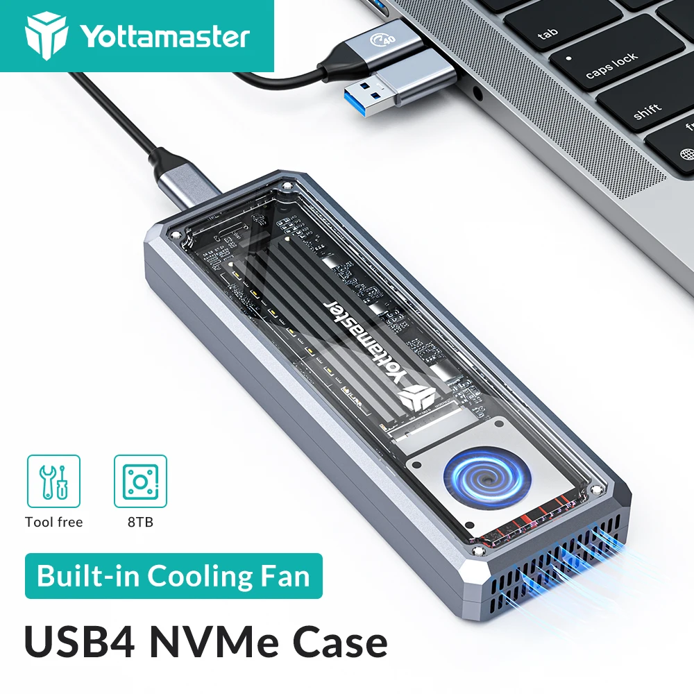 Yottamaster-USB4-NVMe-SSD-Case-40Gbps-External-Hard-Drive-Enclosure ...