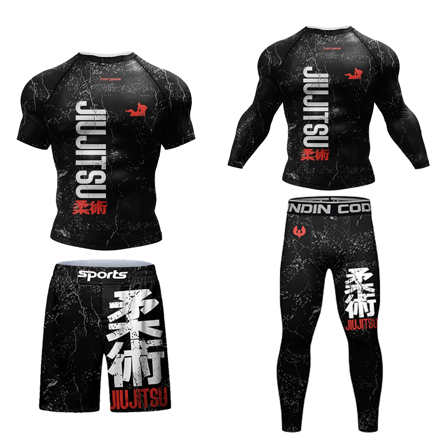 Compress-o-MMA-Camisas-e-Cal-as-para-Homens-Muay-Thai-Shorts-MMA ...