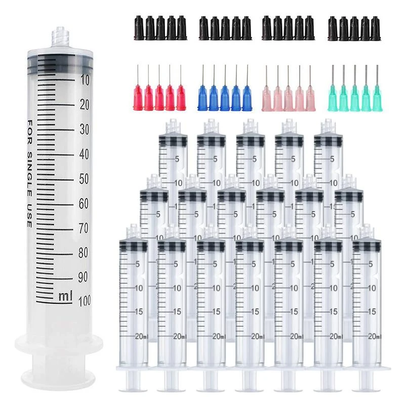 3ml 100ml Plastic Luer Lock Syringes hydroponics Syringe Tools Sampler ...