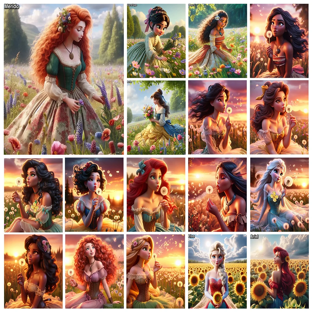 Disney-Diamond-Painting-Kit-Disney-Princess-Diamond-Embroidery-Handmade ...