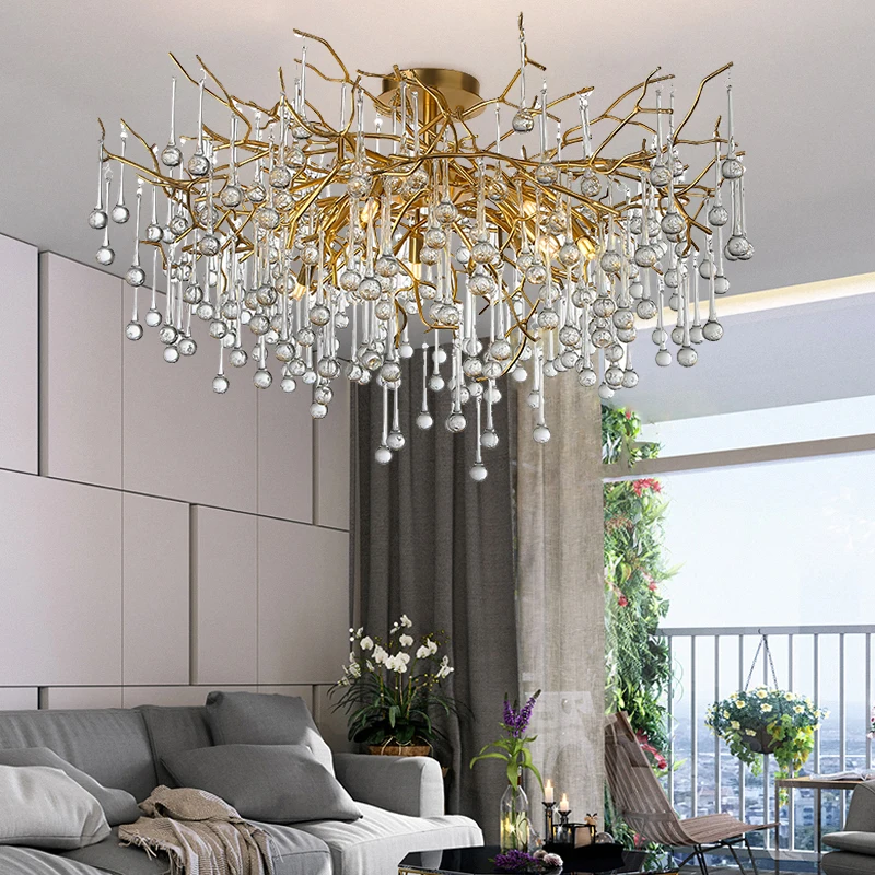 Candelabro-de-techo-de-Cristal-para-dormitorio-candelabro-redondo-de ...