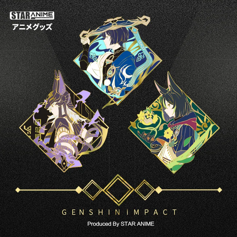 Anime Genshin Impact Xiao Balladeer Kunikuzushi Tighnari Cyno Metal ...