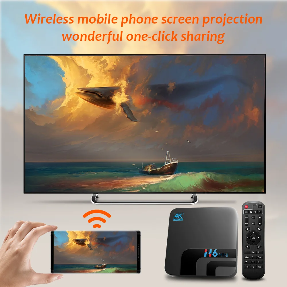 Boîtier Smart TV H6 Mini,Android 10.0,Allwinner H313,16 Go-2 Go,lecteur ...
