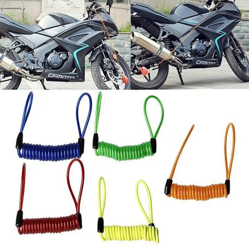 150cm-Motorcycle-Bike-Alarm-Disc-Lock-Reminder-Colorful-Ropes-Antitheft ...