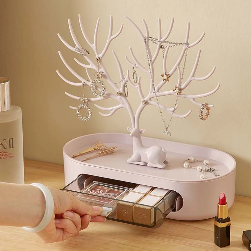 Jewelry-Display-Stand-Tray-Tree-Storage-Racks-Black-White-Red-Deer ...