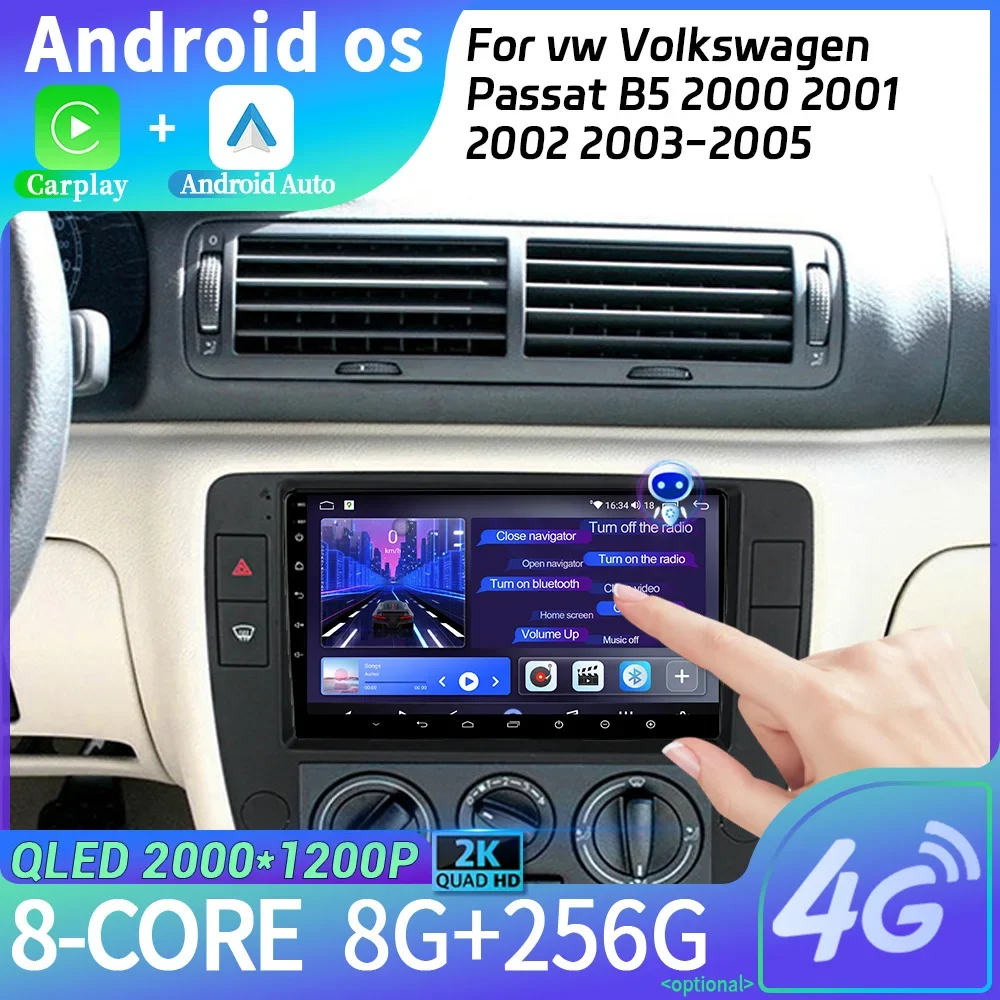 Car Radio For vw Volkswagen Passat B5 2000-2005 Multimedia Navigation ...