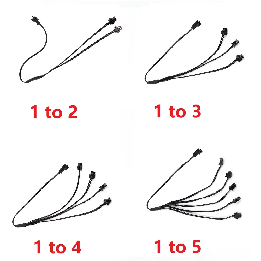 1 To 2/3/4/5/6/7 Splitter Connector For EL Wire Electroluminescent ...