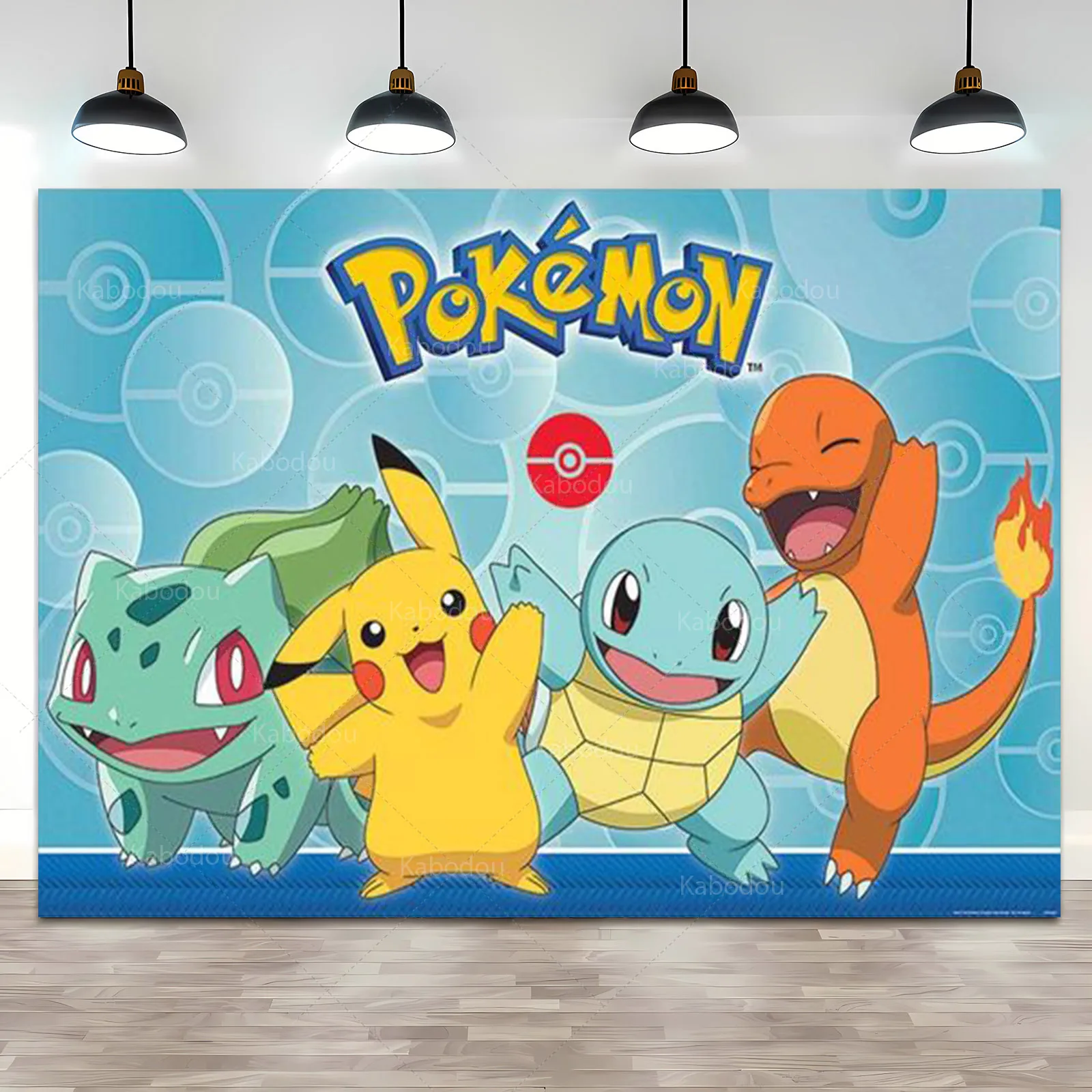 Kids-Birthday-Party-Backdrop-Pokemon-Theme-Decoration-Pikachu ...