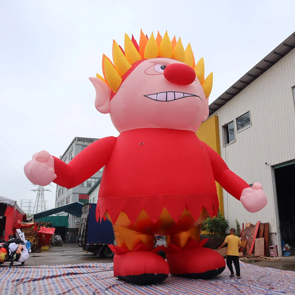 Outdoor Giant Inflatable Heat Miser with Led Lights Blow Up Red ...