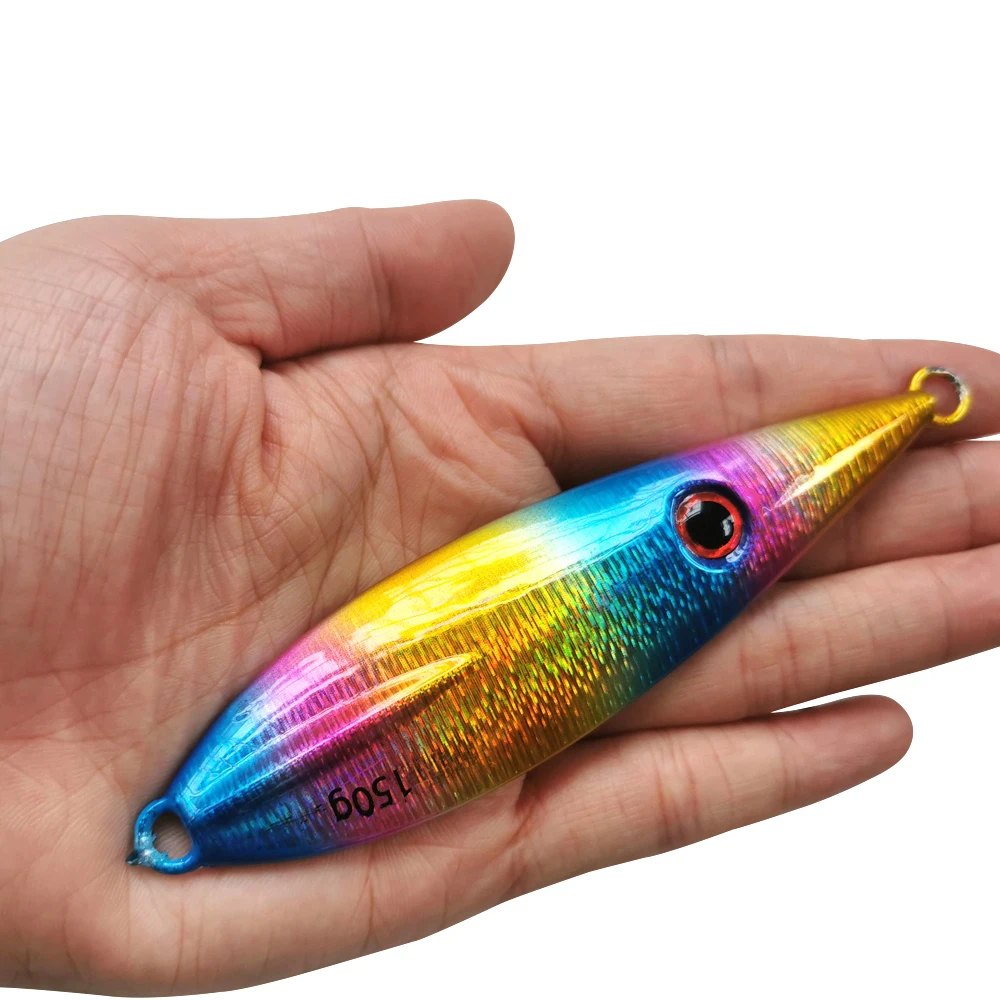 1PC-Slow-Metal-Jig-Fishing-Lure-Luminous-Sinking-150g-Falling-Jigging ...
