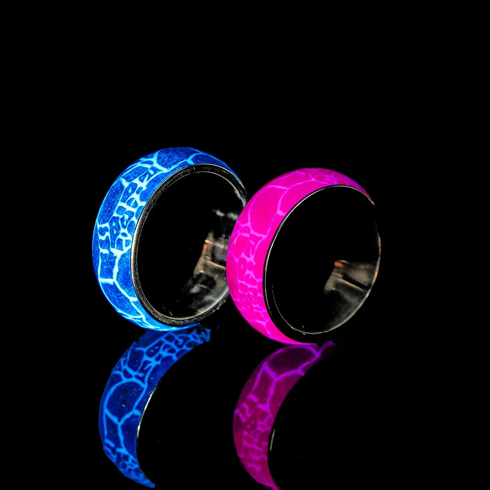 2022-NEW-Stainless-Steel-Luminous-Rings-for-Couple-Women-Men-Glow-Rings ...