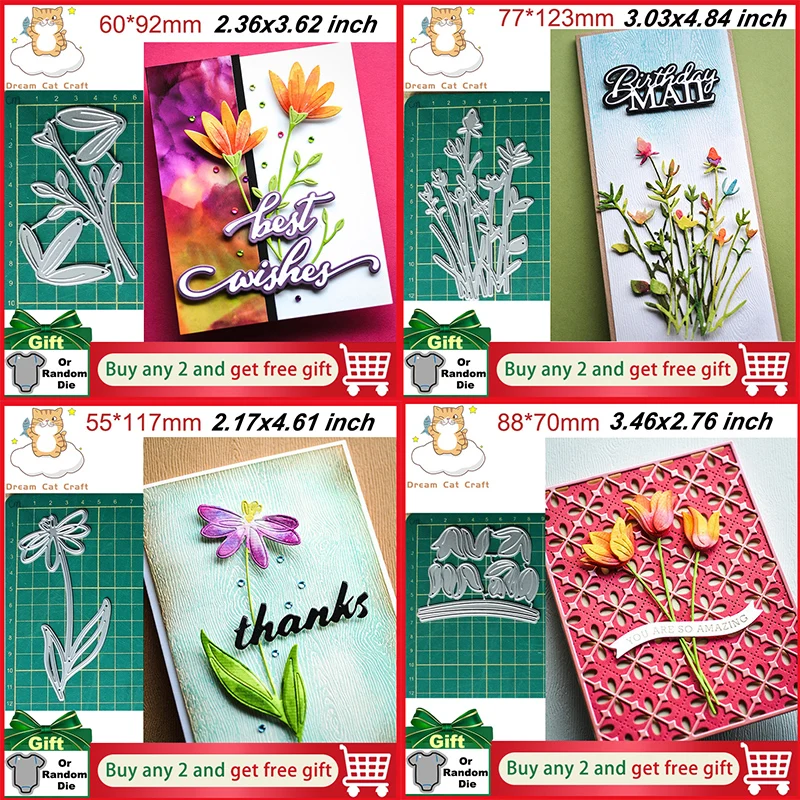 Floral-Blooms-Bouquets-Cutting-Dies-Embossing-Scrapbook-Paper-Cutting ...