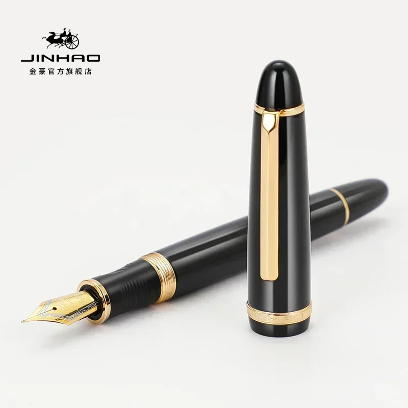 Jinhao X850 만년필, 구리 배럴 골드 클립, Iraurita 미세 및 중간 펜촉, 서명 쓰기 사무실 학교 용품, PK ...