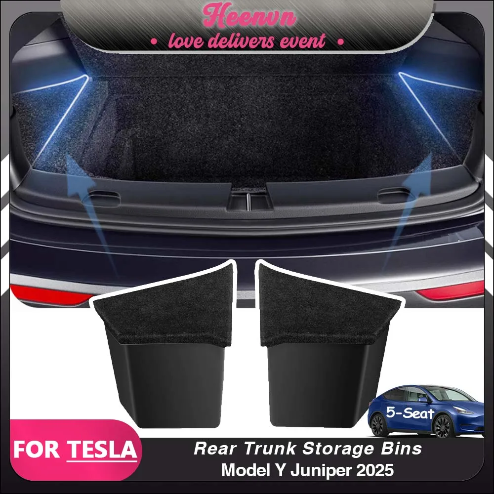 Trunk Side Storage Bins For Tesla Model Y Juniper 2025 Cargo ...