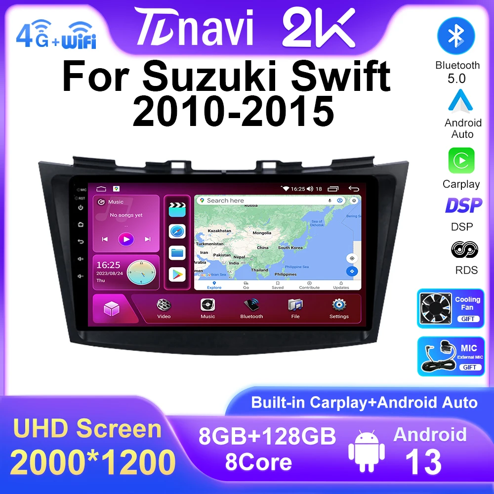 Car-Radio-Multimedia-Player-For-Suzuki-Swift-4-2010-2015-Android-Auto ...