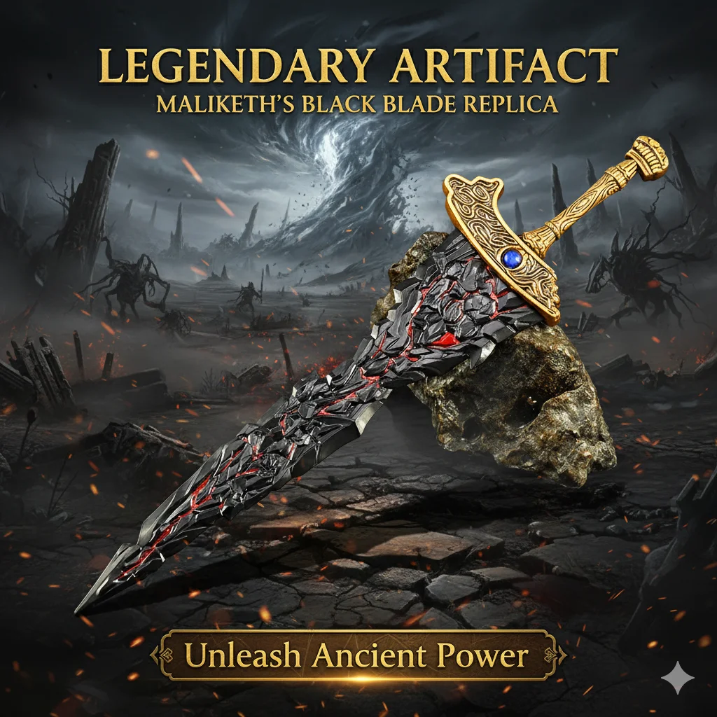 30cm Blade of Destined Death Replica, Maliketh's Black Blade Miniature ...